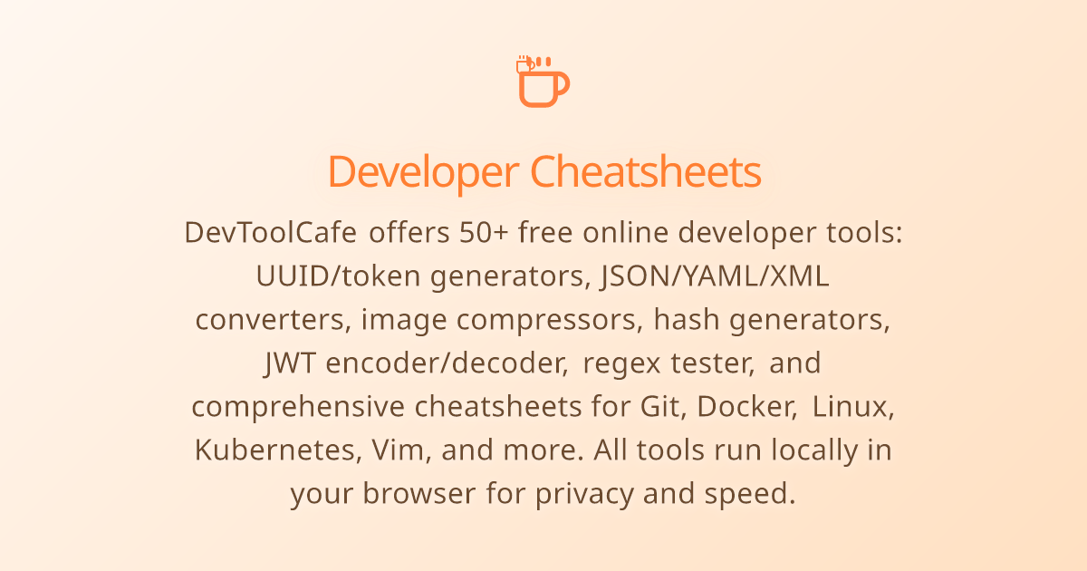 Free Developer Cheatsheets - Git, Docker, Linux, Kubernetes & More ...