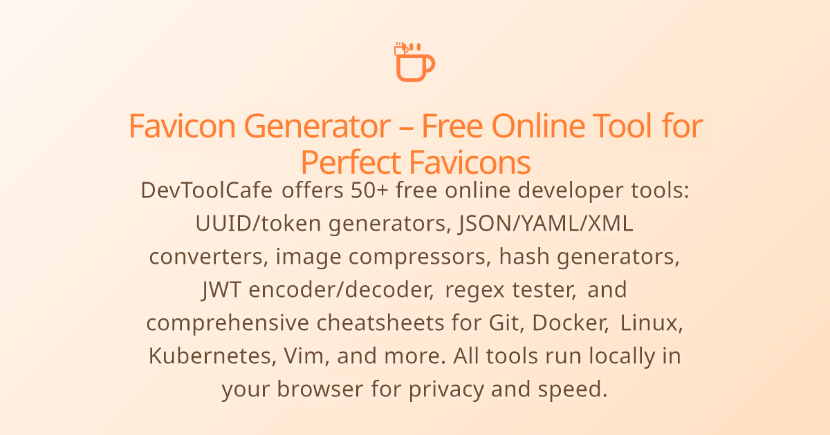 Favicon Generator – Free Online Tool for Perfect Favicons - Developer Tools