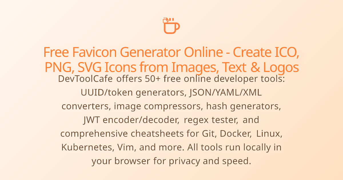 Free Favicon Generator Online - Create ICO, PNG, SVG Icons from Images ...
