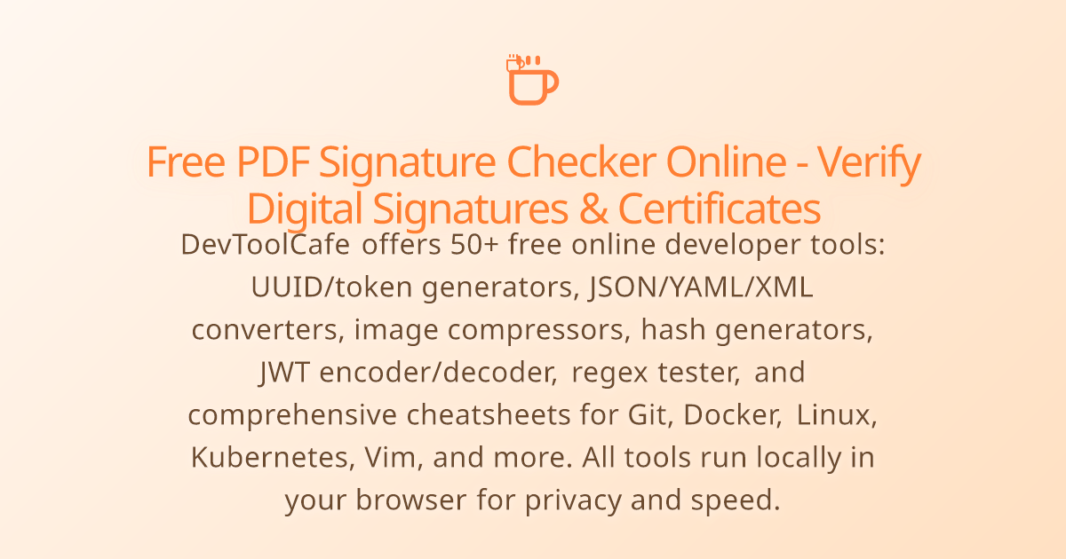 Free PDF Signature Checker Online - Verify Digital Signatures ...