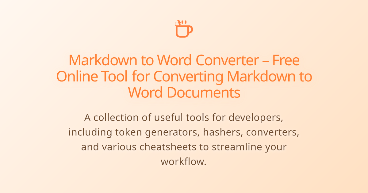 Markdown to Word Converter – Free Online Tool for Converting Markdown ...